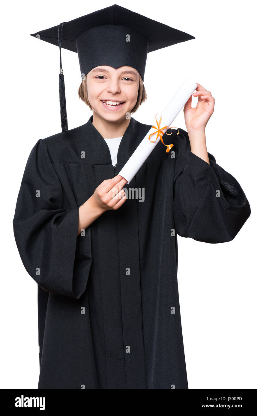 Graduate little girl student Stock Photo - Alamy
