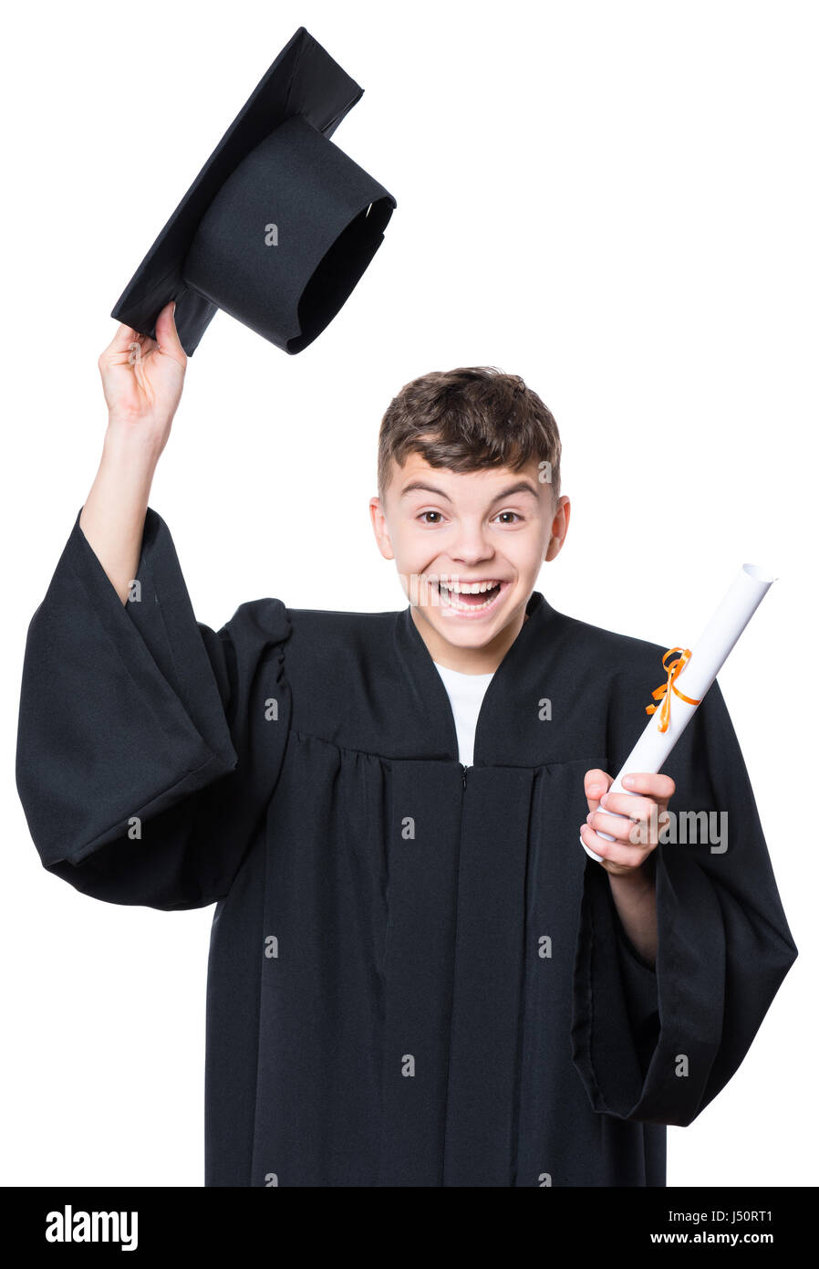 Graduate teen boy student Stock Photo - Alamy