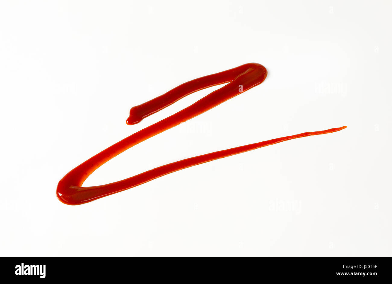 strawberry sauce drizzle on white background Stock Photo - Alamy