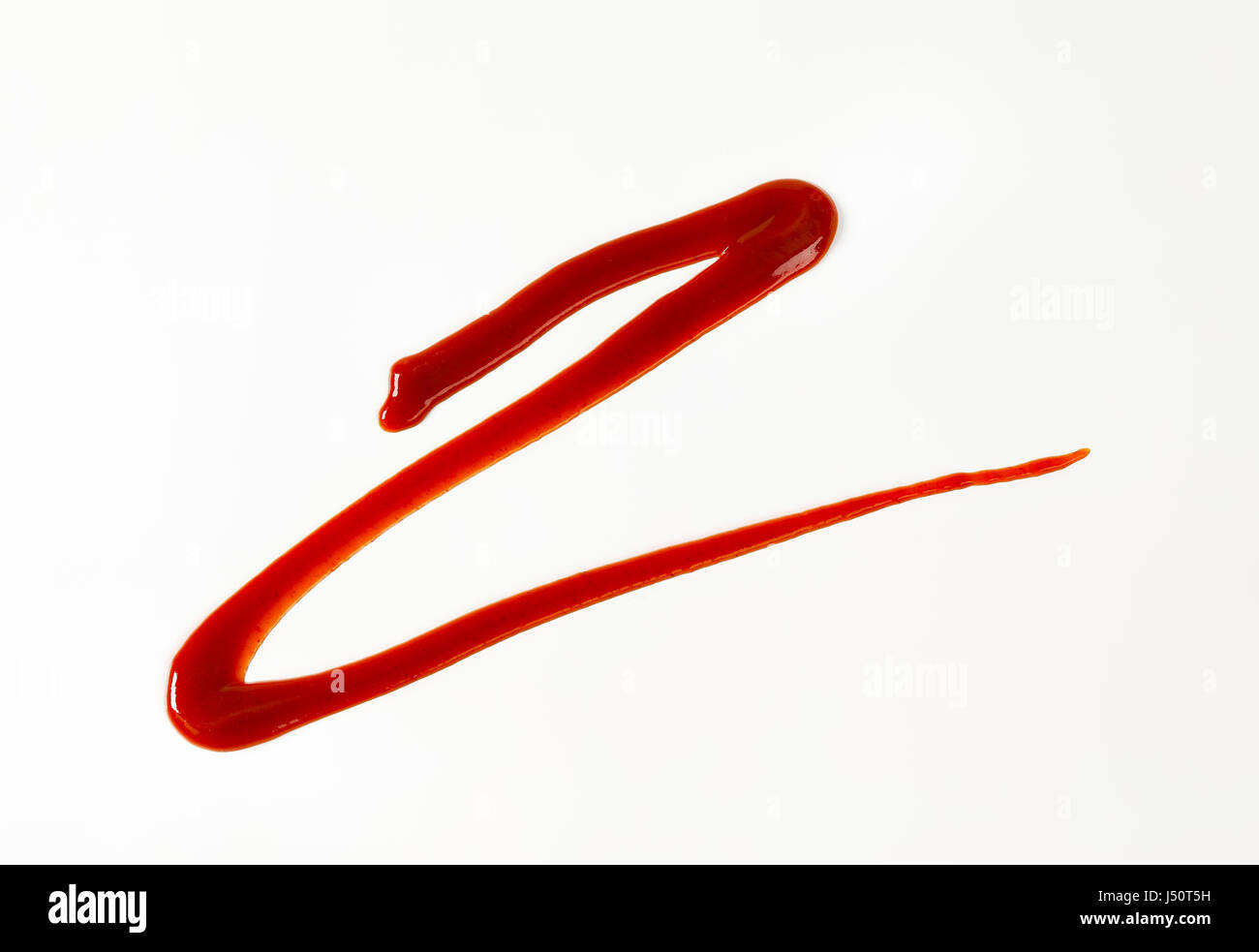 strawberry sauce drizzle on white background Stock Photo - Alamy