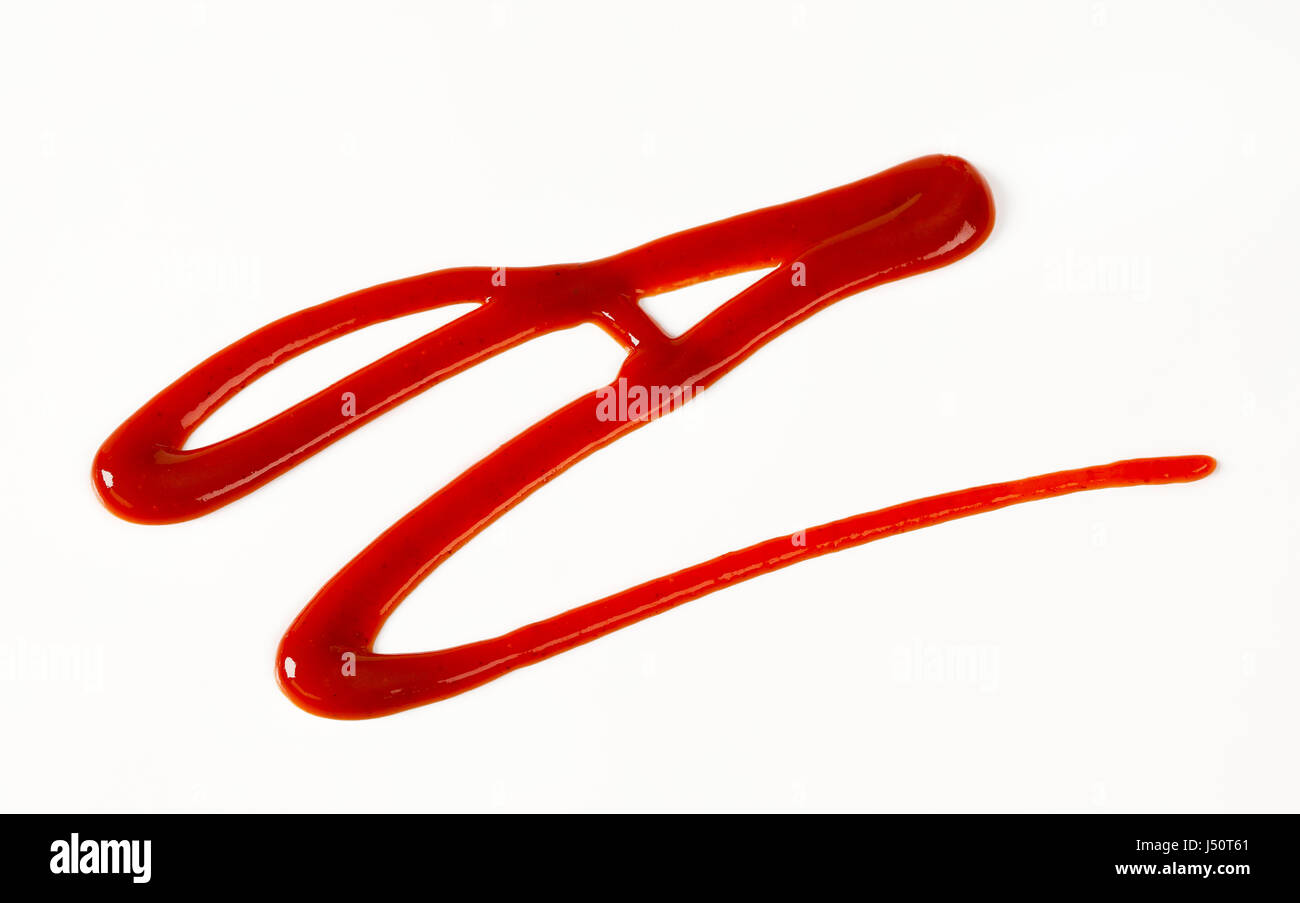 strawberry sauce drizzle on white background Stock Photo - Alamy