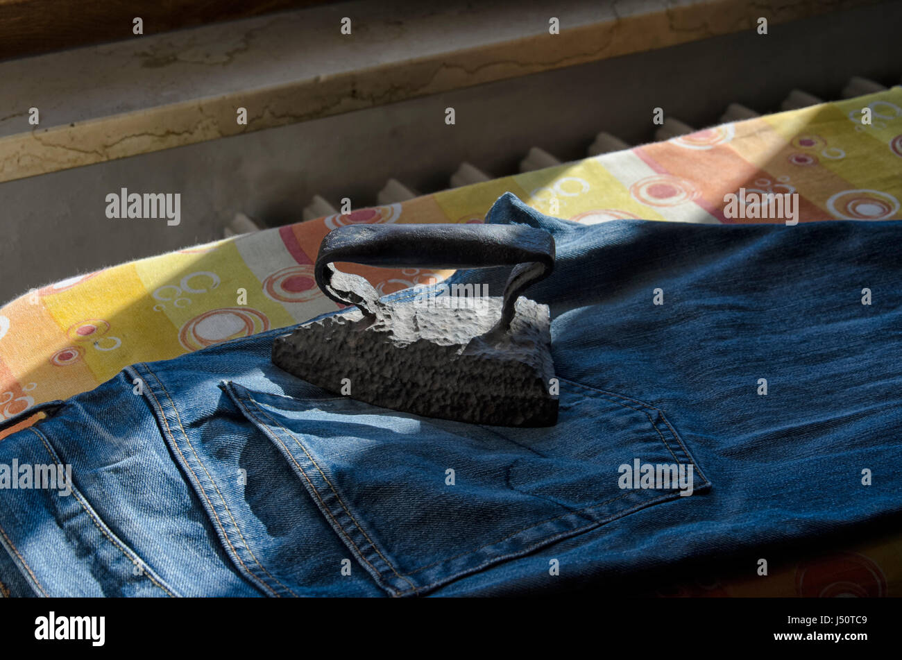 View of a sadiron of the 1800s Stock Photo - Alamy