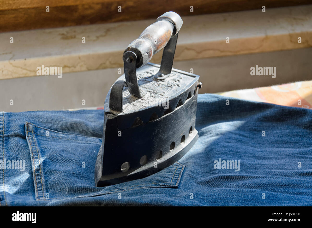 View of a clothes iron of the 1800s Stock Photo - Alamy