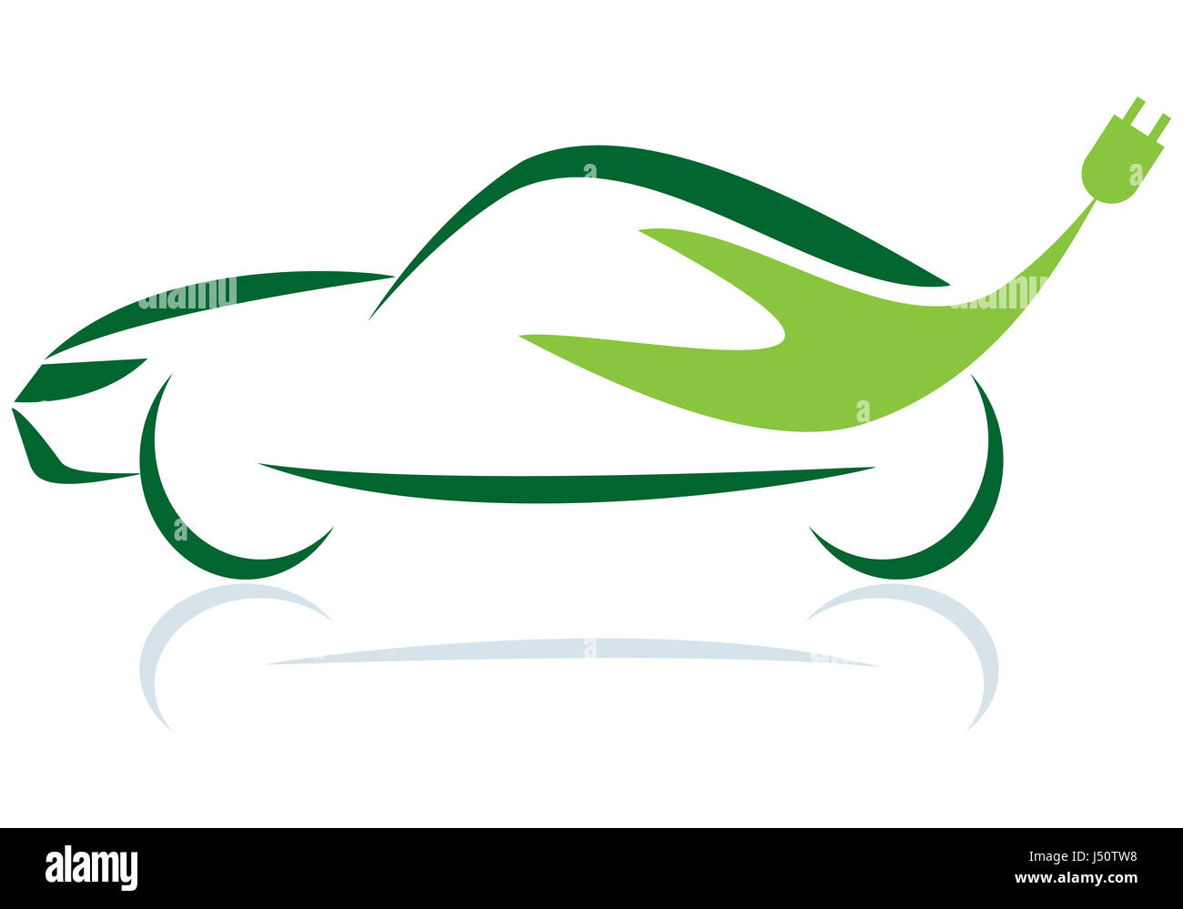 The green car symbol on white background Stock Photo - Alamy