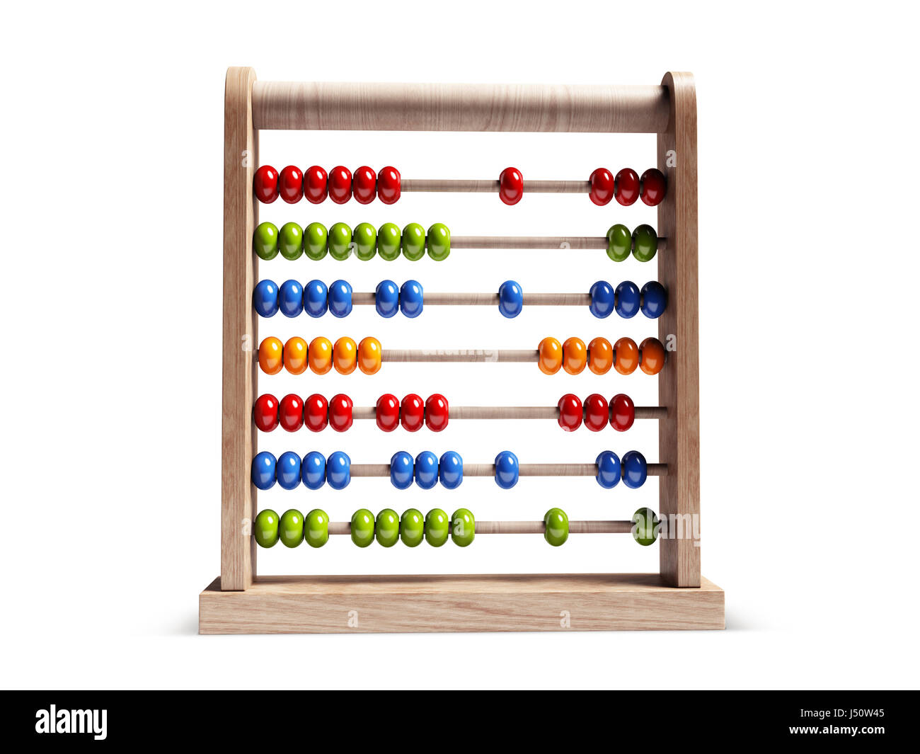 Abacus Isolated on white background with Clipping Path Stock Photo - Alamy