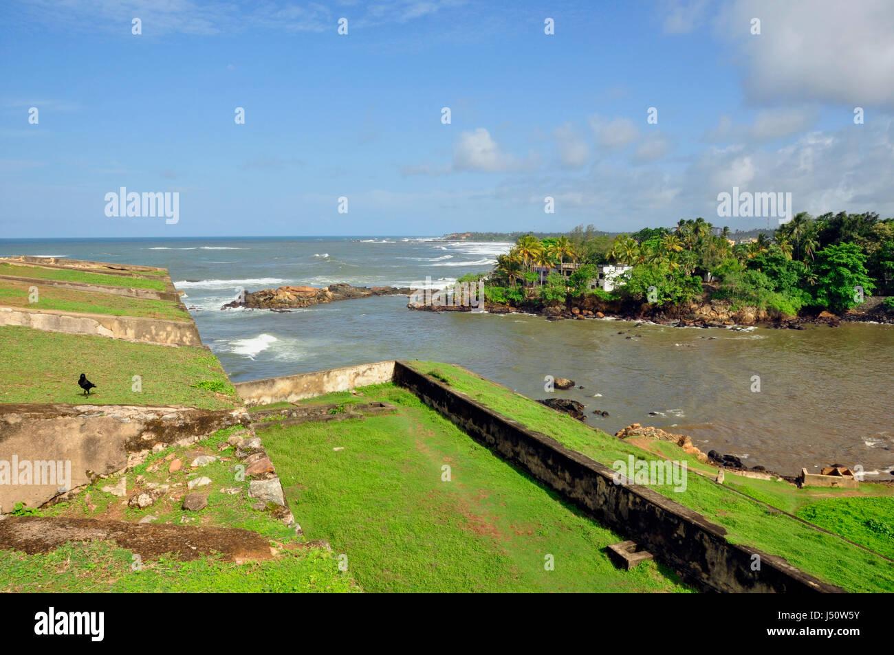 Part of the walled in fort built by Portuguese in 1588, and later ...