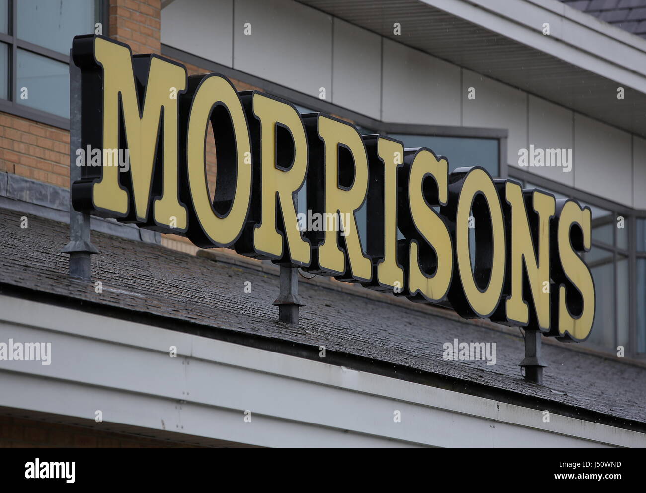 Morrisons super market sign Stock Photo - Alamy