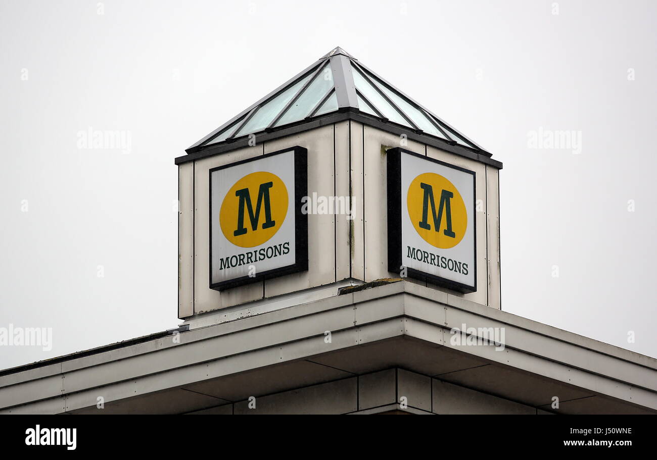 Morrisons super market sign Stock Photo - Alamy
