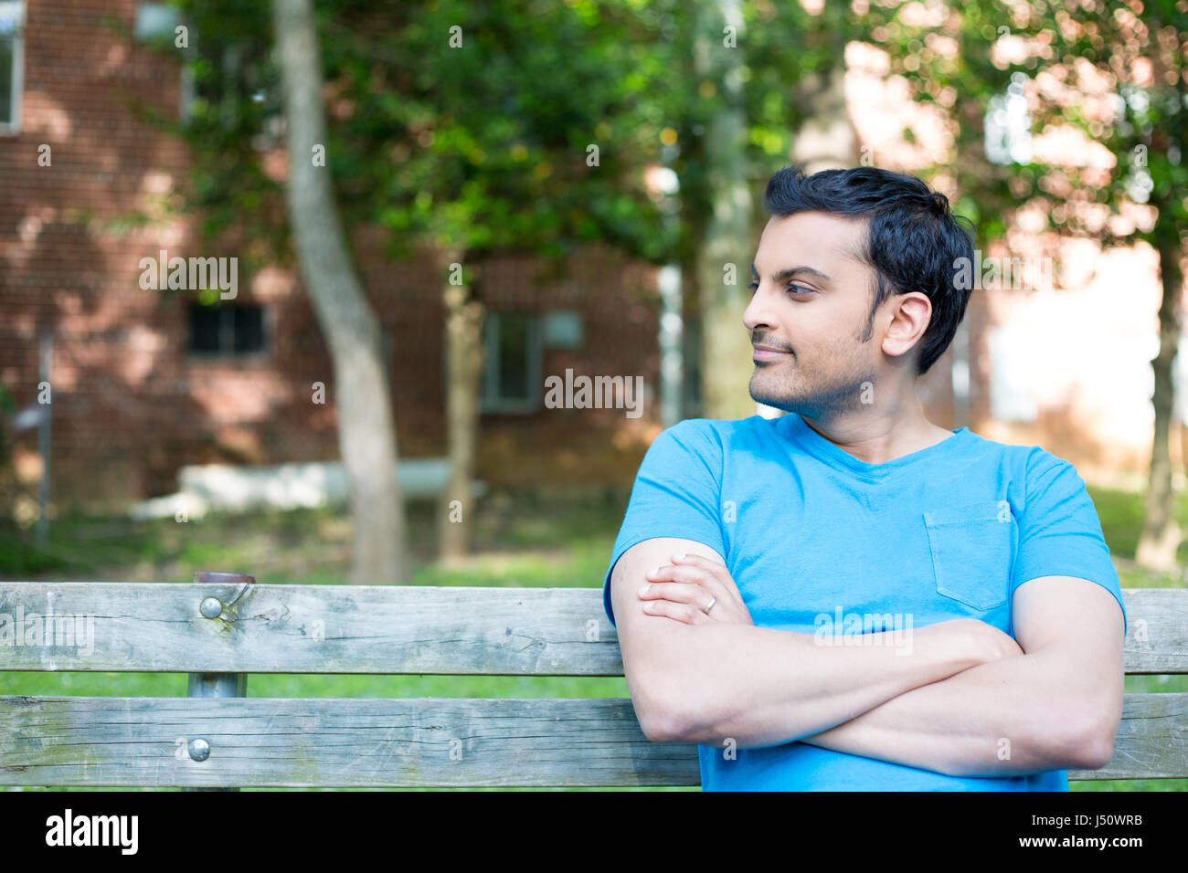 Stock Photo - Closeup portrait, happy smiling, regular young man in ...