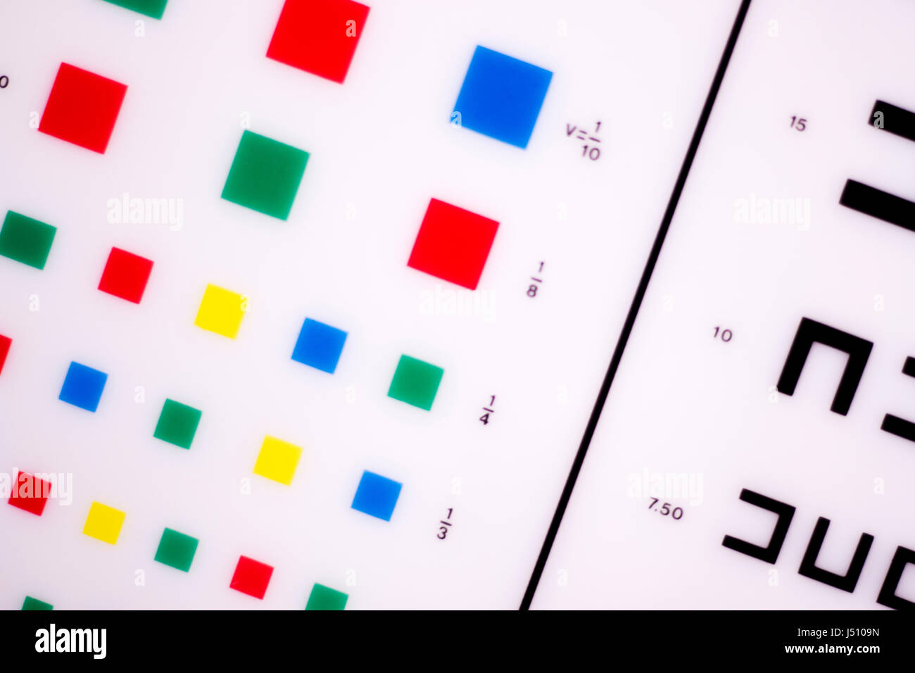 Opticians ophthalmology and optometry eye test chart to test sight and ...