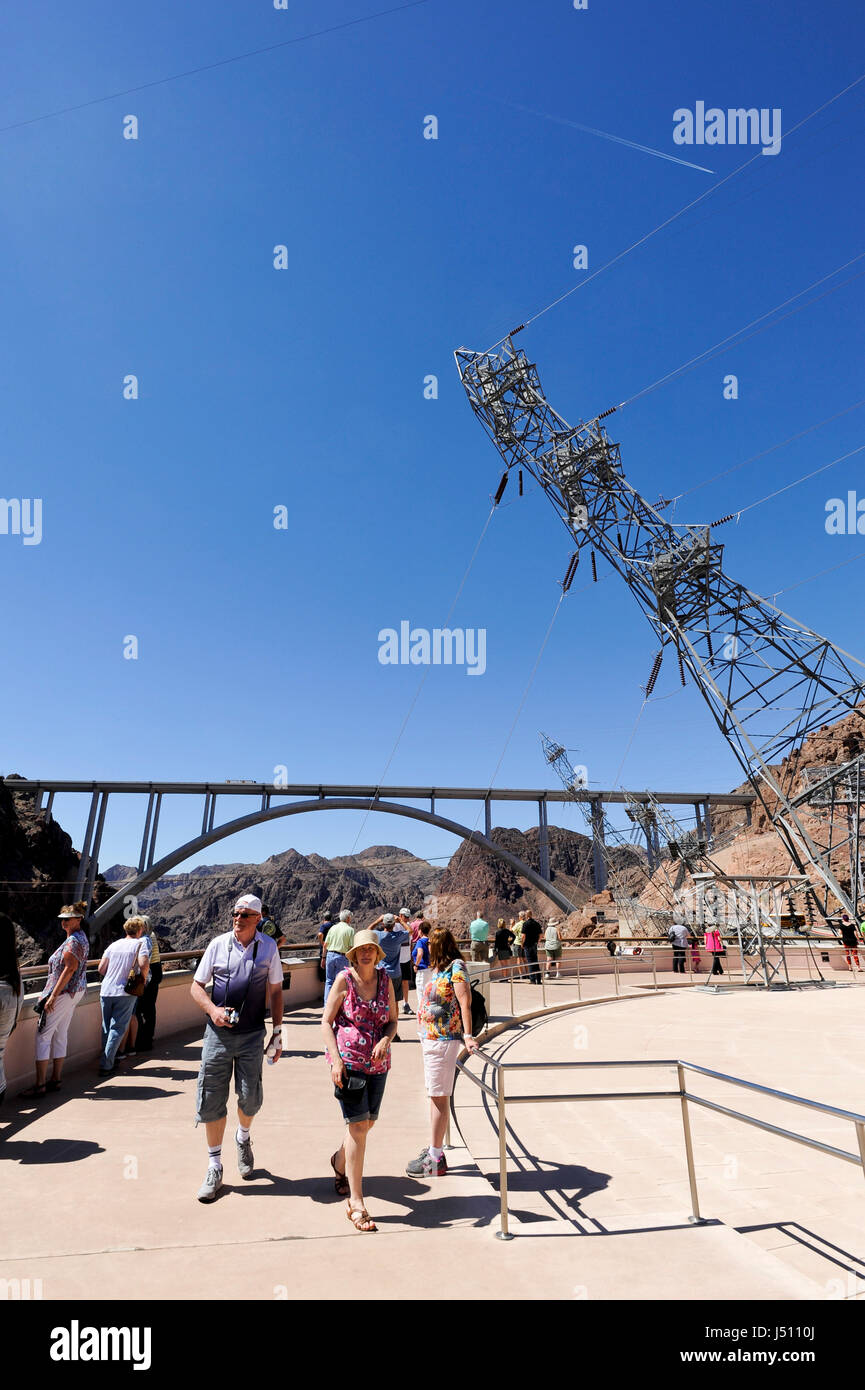 A travel image of the observation deck at Hoover Dam. The Power ...