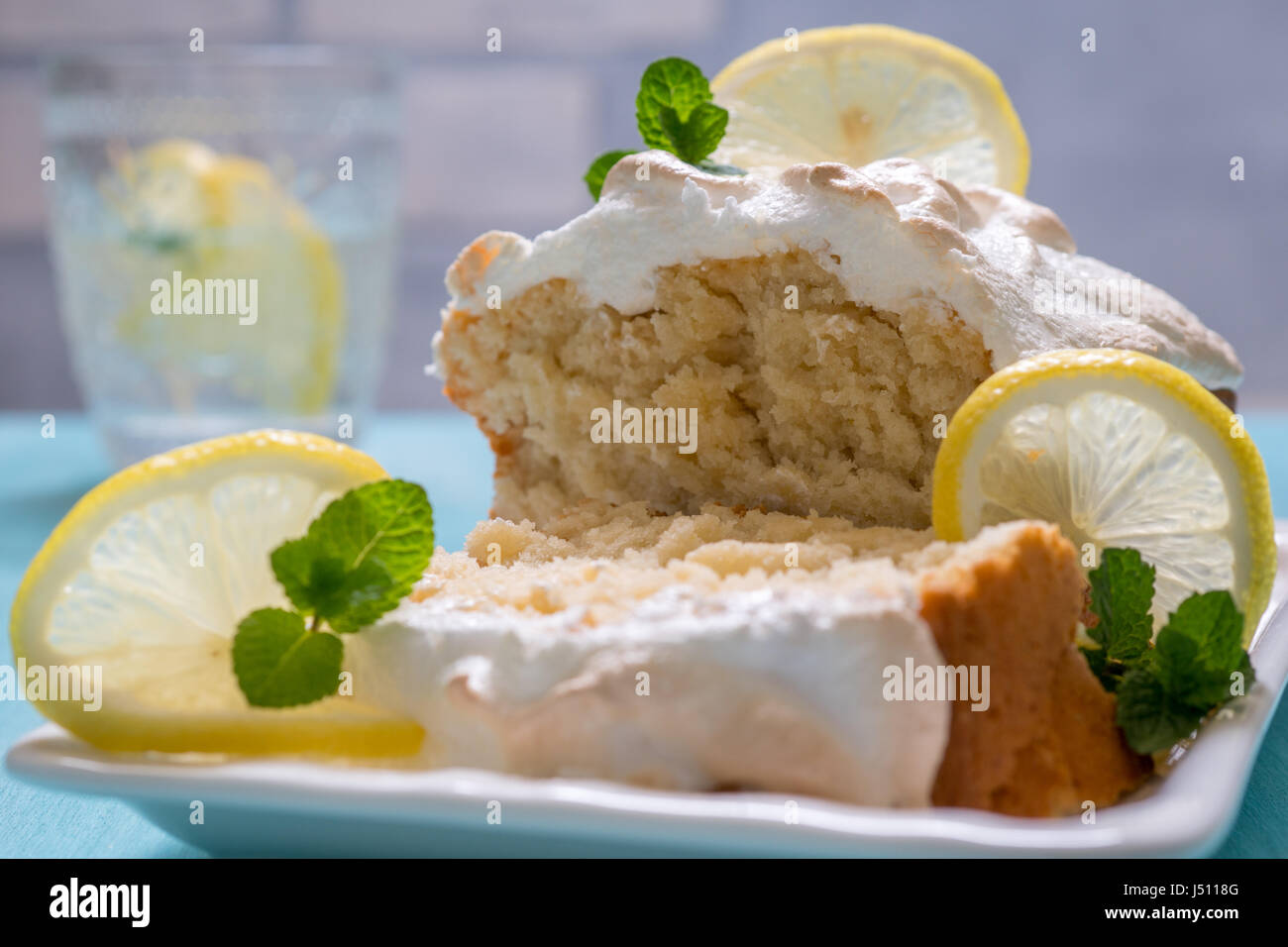 Lemon Loaf Sliced Closeup Stock Photo - Alamy