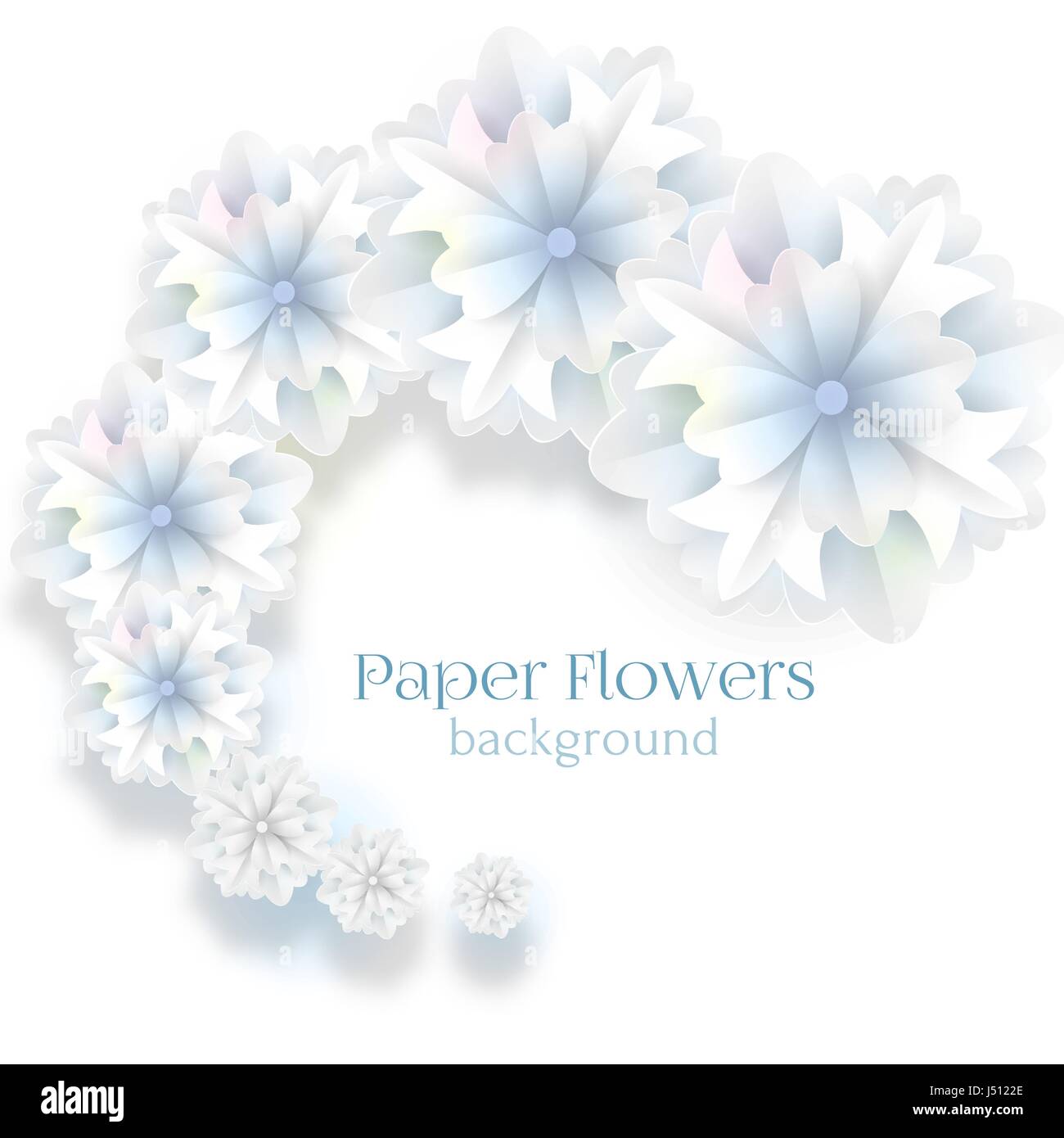 Paper cut flower greeting Stock Vector Images - Alamy