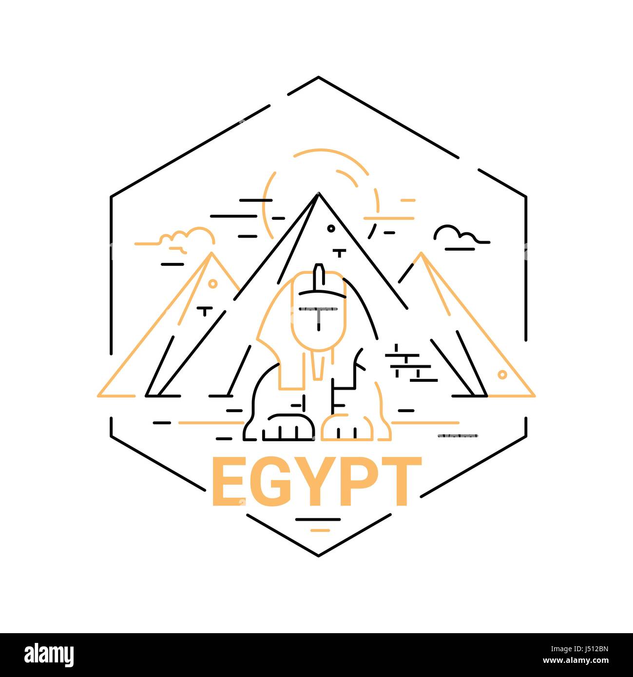 Egypt - modern vector line travel illustration Stock Vector Image & Art ...