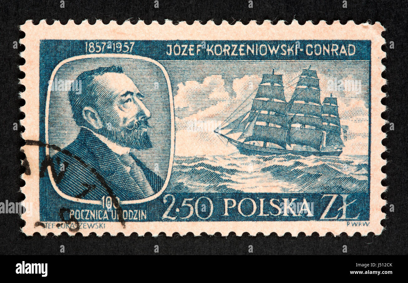 Polish postage stamp Stock Photo - Alamy
