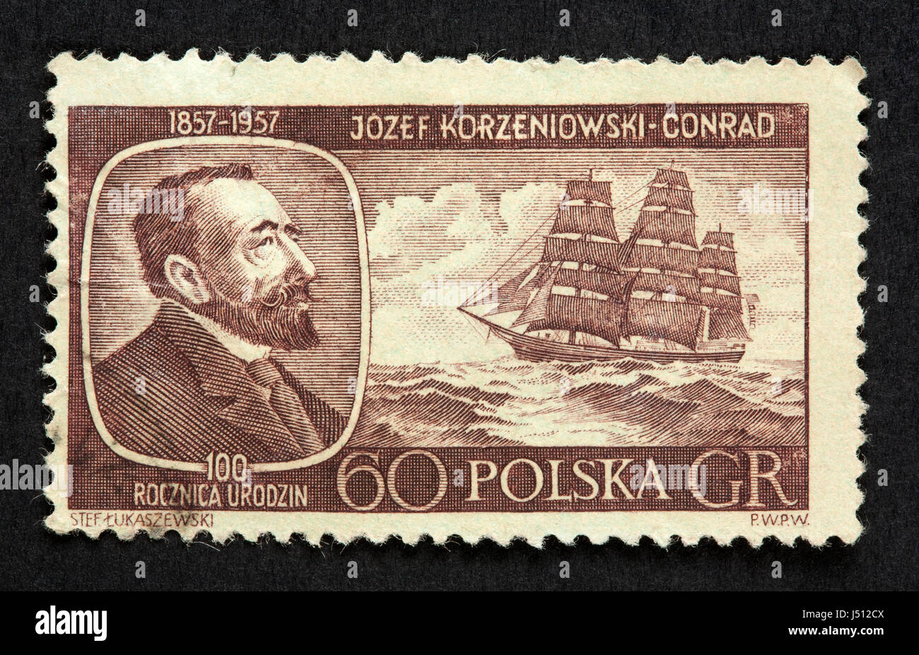 Polish postage stamp Stock Photo - Alamy