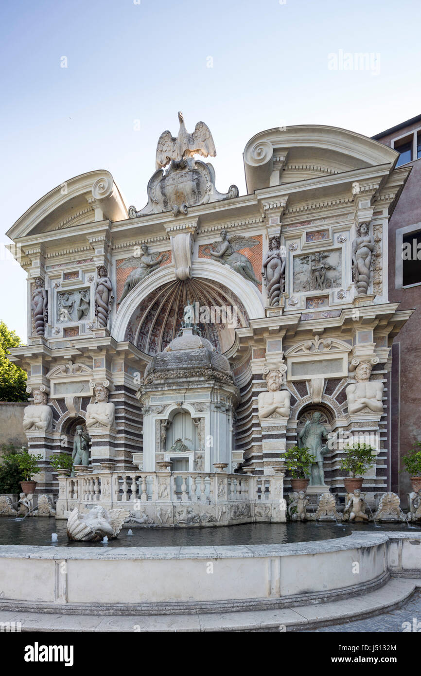 The Fountain of the Organ, Villa d'Este, Tivoli, near Rome, Italy Stock ...
