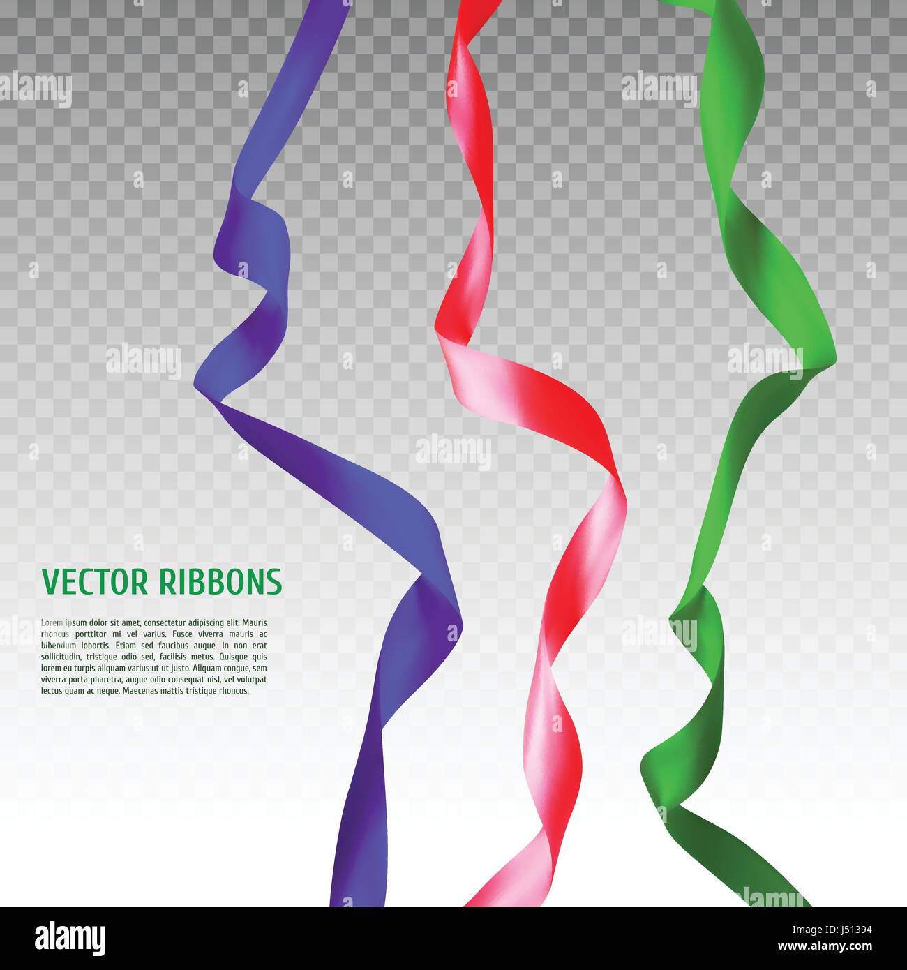 Set of three colorful ribbons Stock Vector Image & Art - Alamy