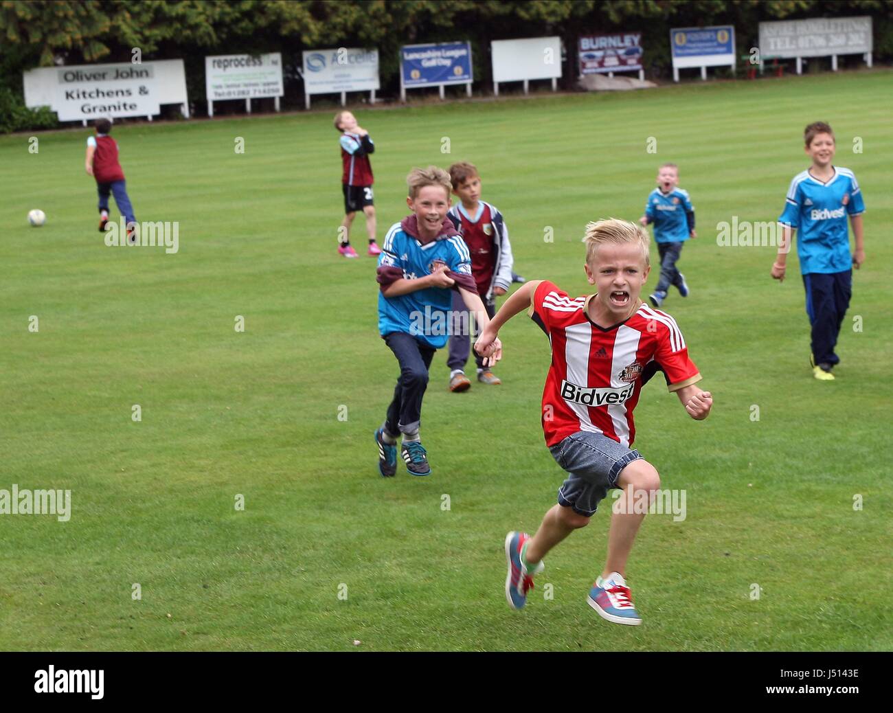 Football jumpers for goalposts hi-res stock photography and images - Alamy