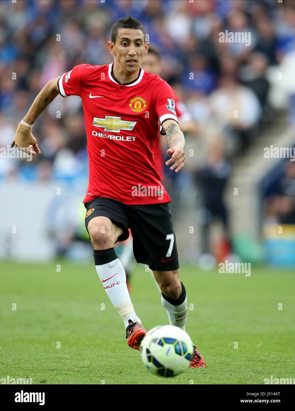 ANGEL DI MARIA MANCHESTER UNITED FC THE KING POWER STADIUM LEICESTER ...