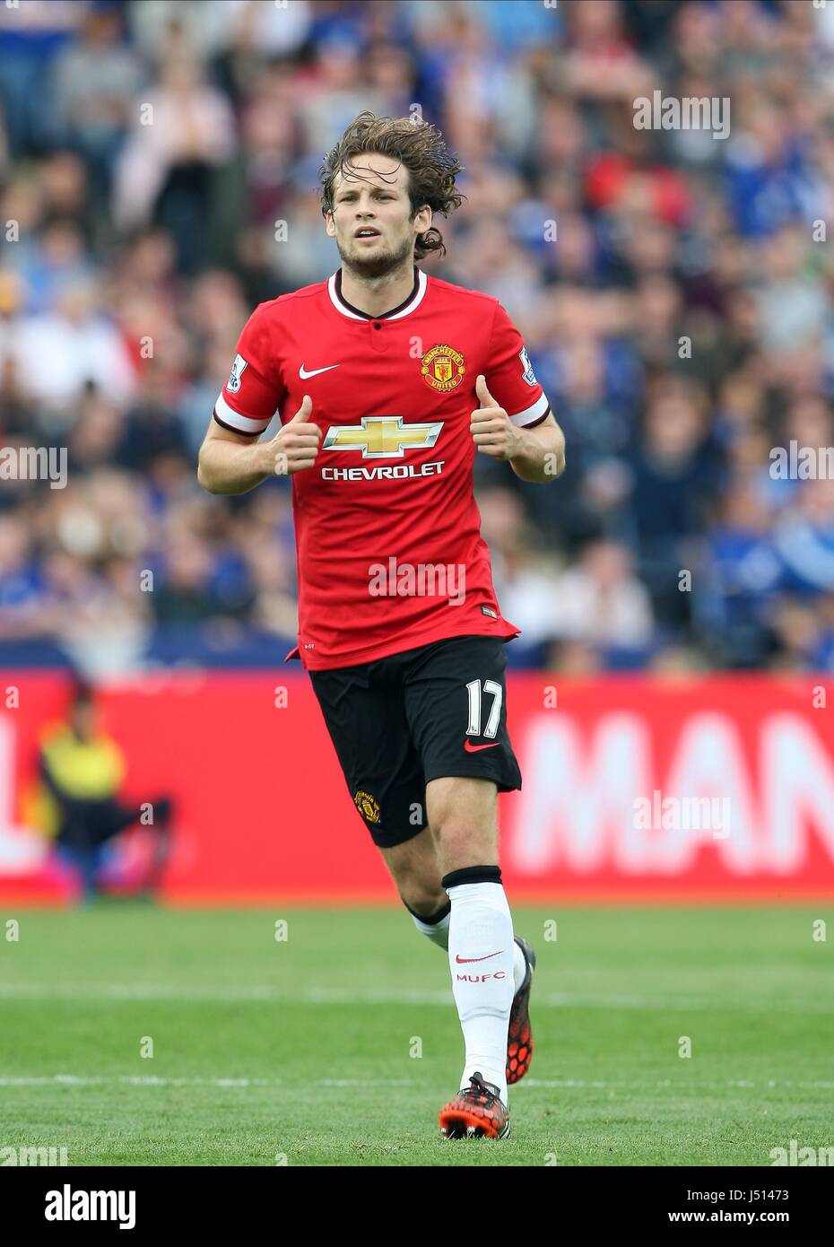 DALEY BLIND MANCHESTER UNITED FC THE KING POWER STADIUM LEICESTER ...