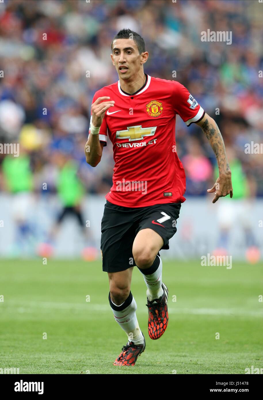 ANGEL DI MARIA MANCHESTER UNITED FC THE KING POWER STADIUM LEICESTER ...