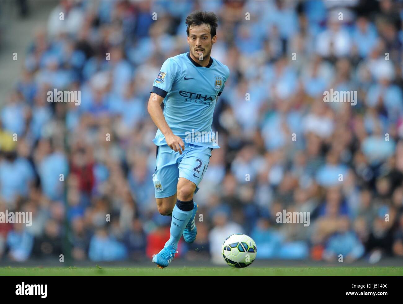 DAVID SILVA MANCHESTER CITY FC MANCHESTER CITY FC ETIHAD STADIUM ...
