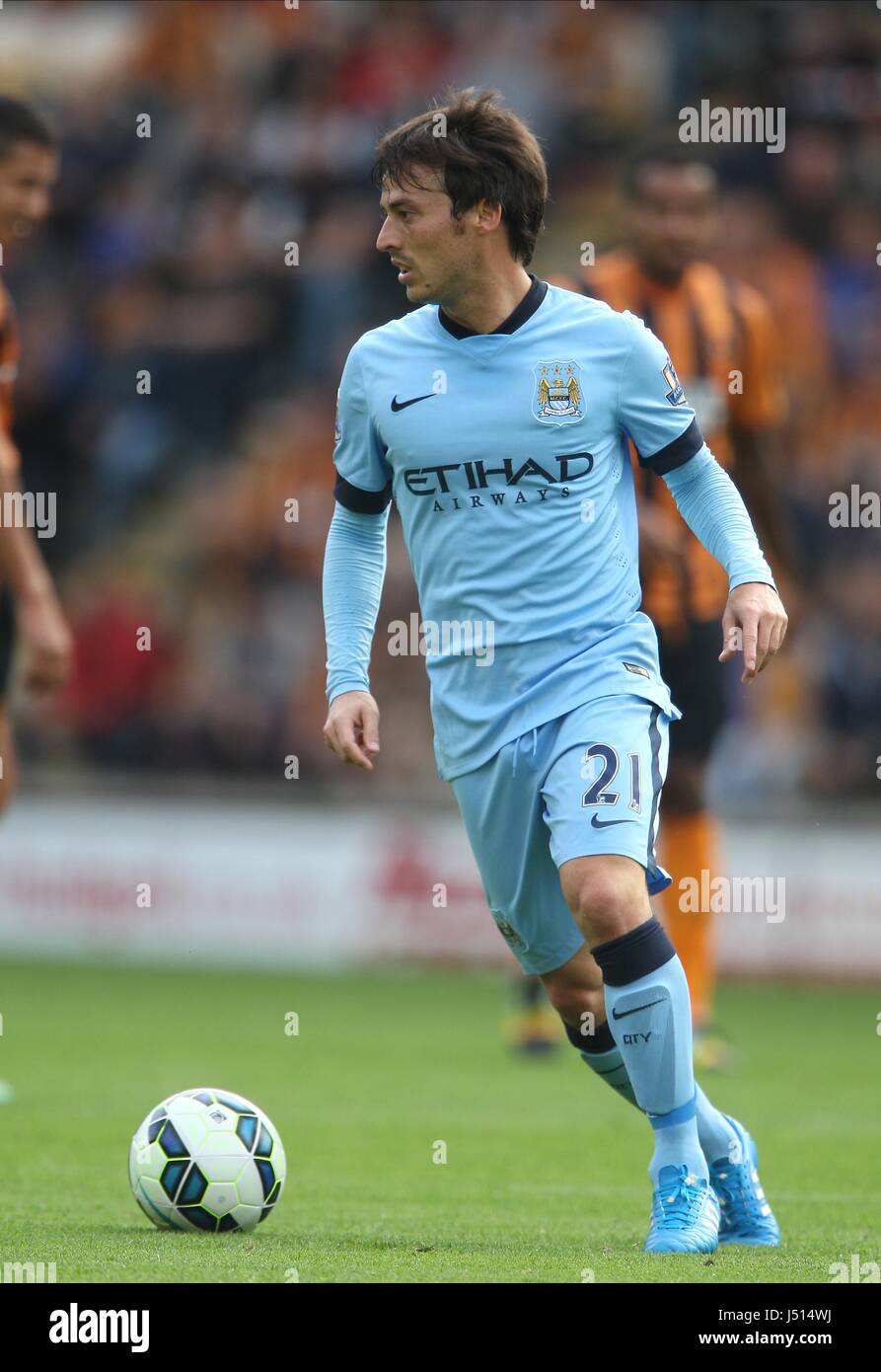 DAVID SILVA MANCHESTER CITY FC MANCHESTER CITY FC KC STADIUM HULL ...