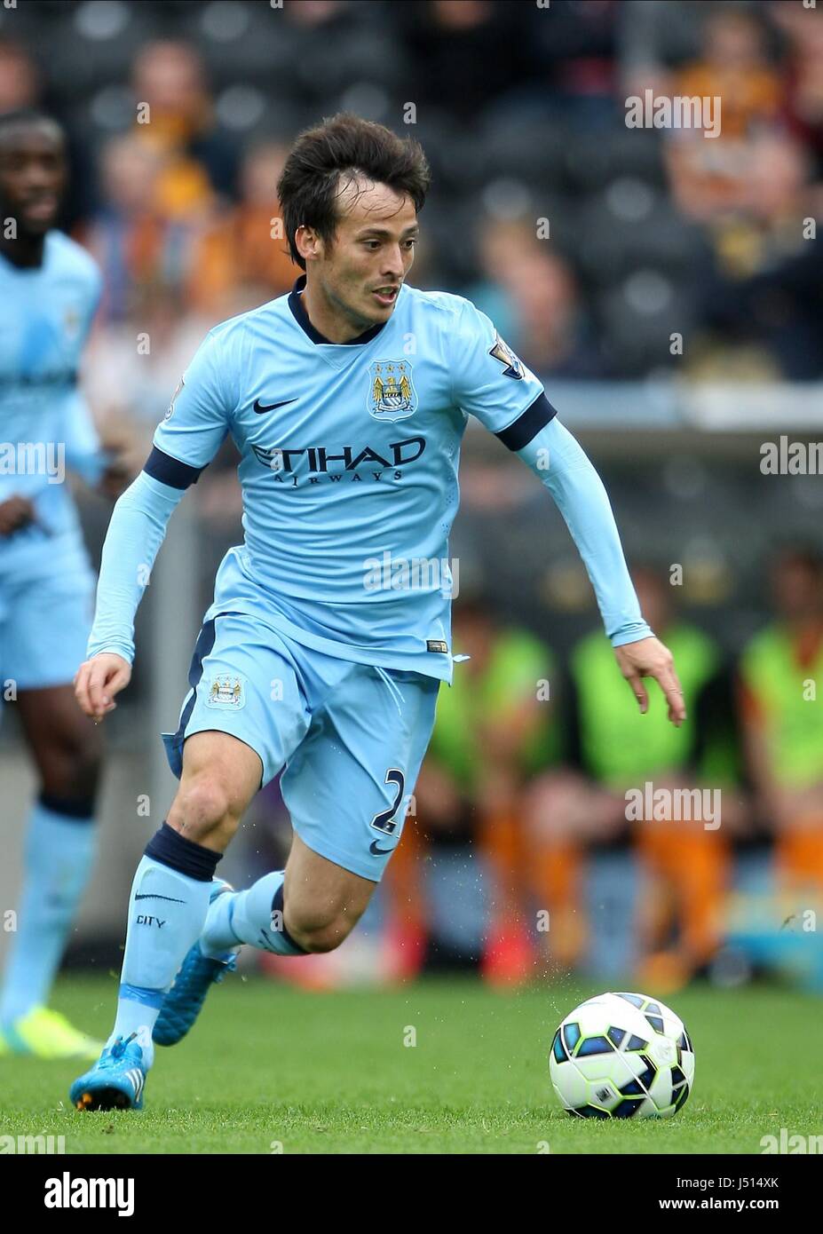 DAVID SILVA MANCHESTER CITY FC MANCHESTER CITY FC KC STADIUM HULL ...