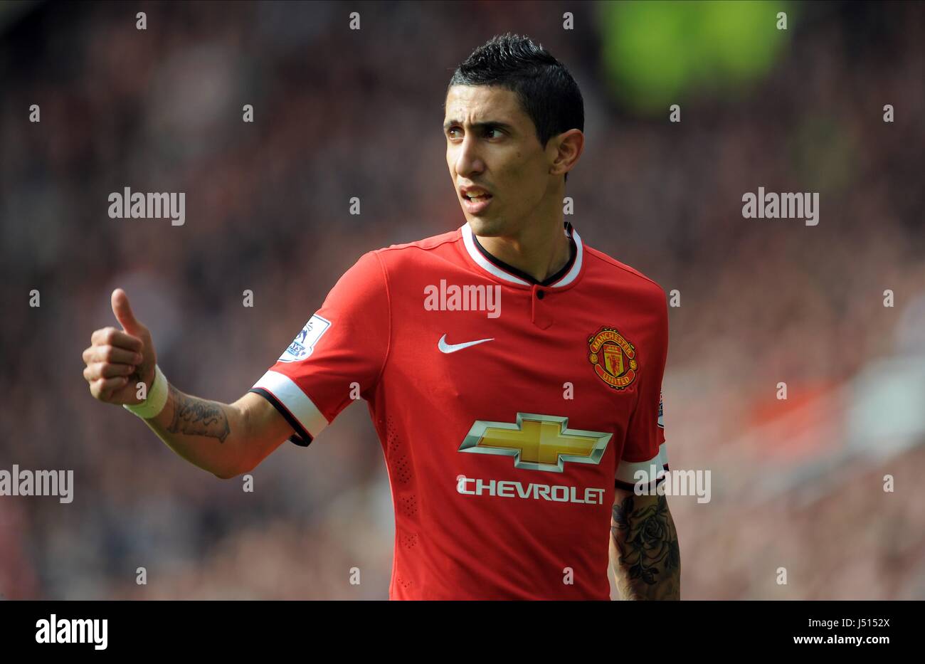 ANGEL DI MARIA MANCHESTER UNITED FC OLD TRAFFORD MANCHESTER ENGLAND 05 ...