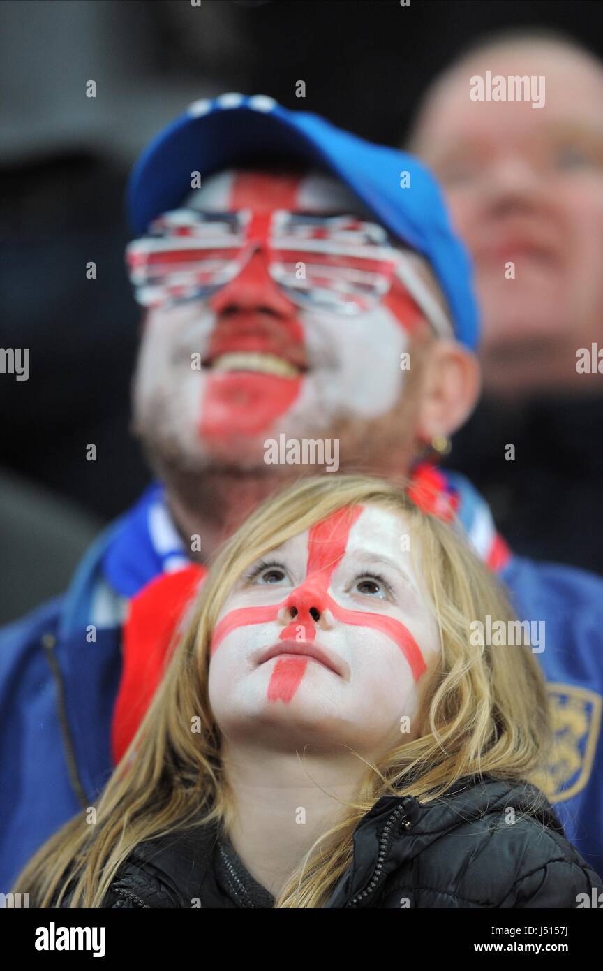 ENGLAND FANS WITH FACE PAINT ENGLAND V SAN MARINO WEMBLEY STADIUM ...