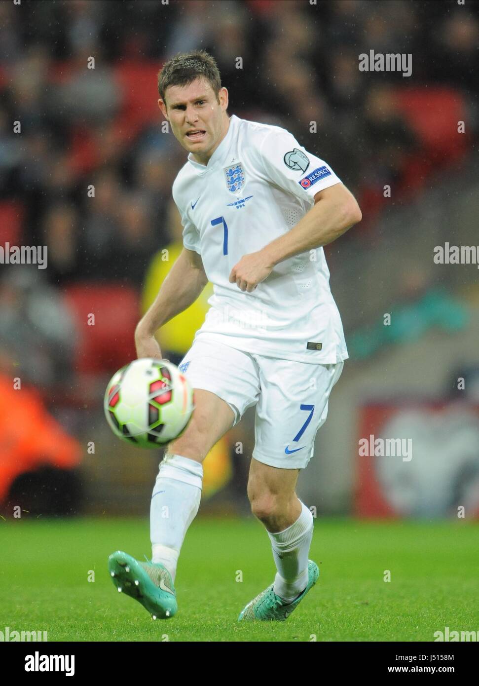 JAMES MILNER ENGLAND WEMBLEY STADIUM LONDON ENGLAND 09 October 2014 ...