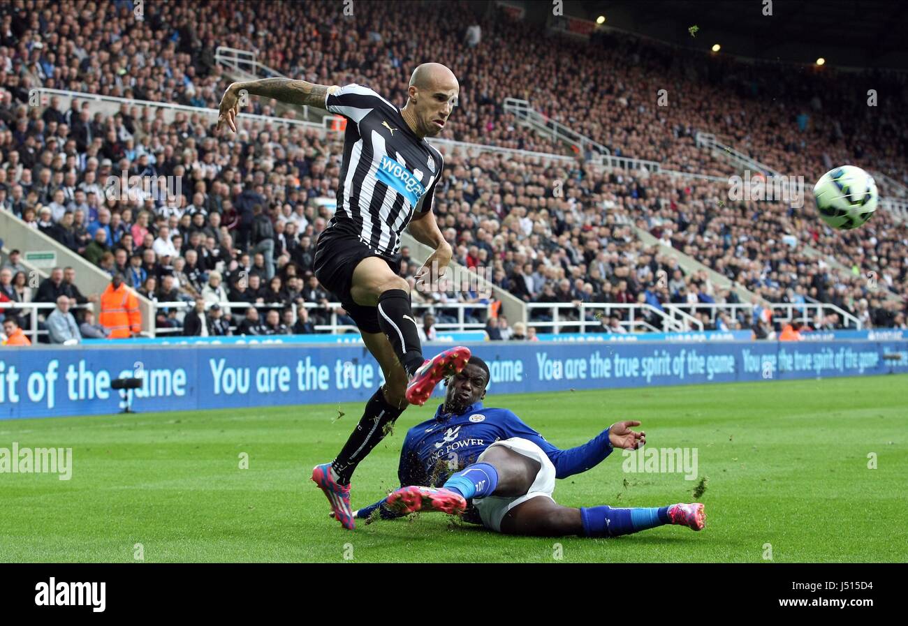 GABRIEL OBERTAN & JEFF SCHLUPP NEWCASTLE UNITED V LEICESTER C ST JAMES ...