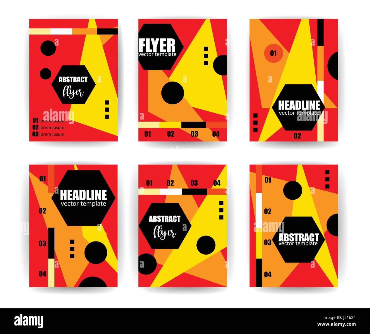 Abstract Background Set. Geometric Lines and Shapes for Flyers ...