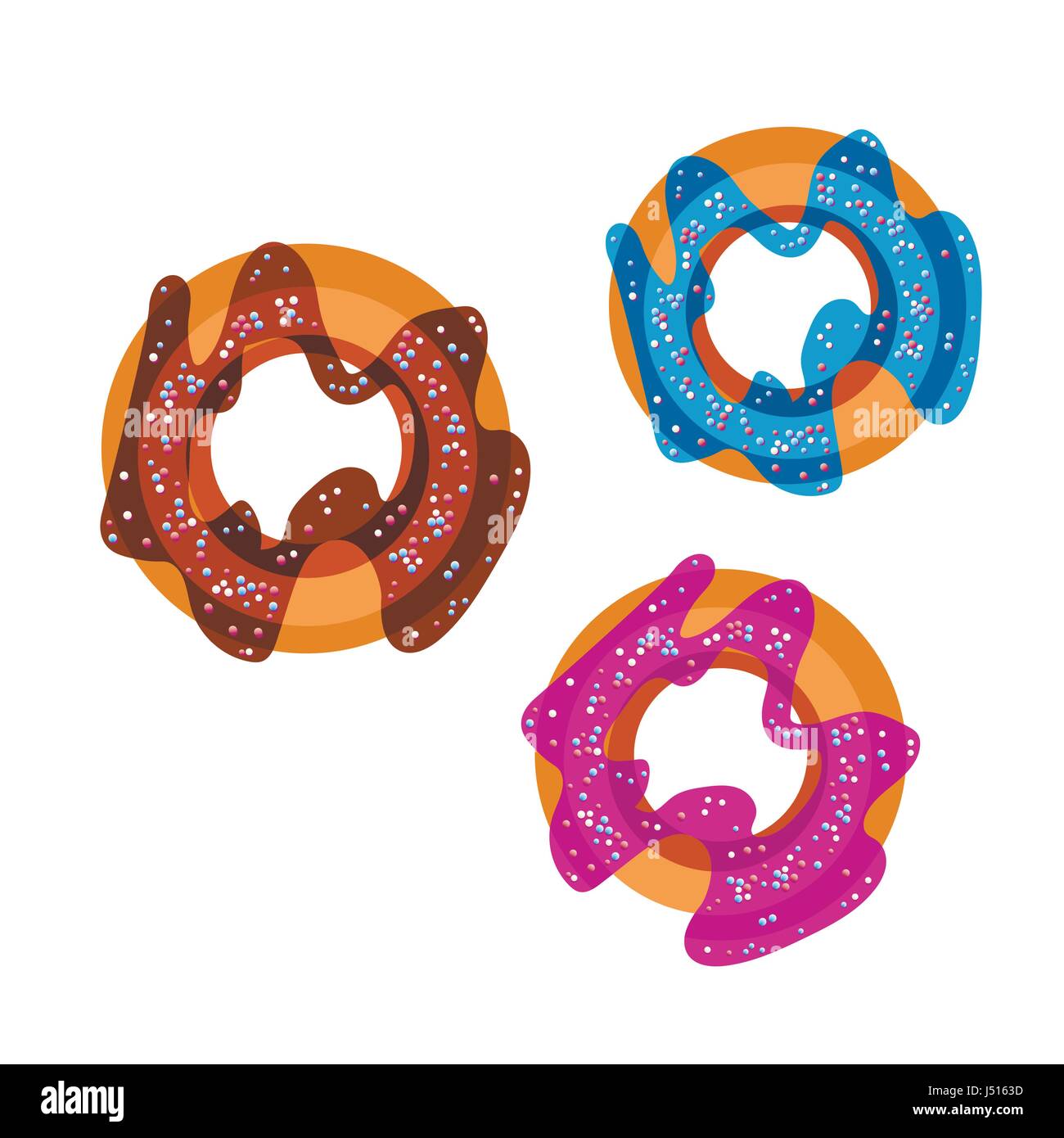 Vector Donuts Isolated Stock Vector Image & Art - Alamy