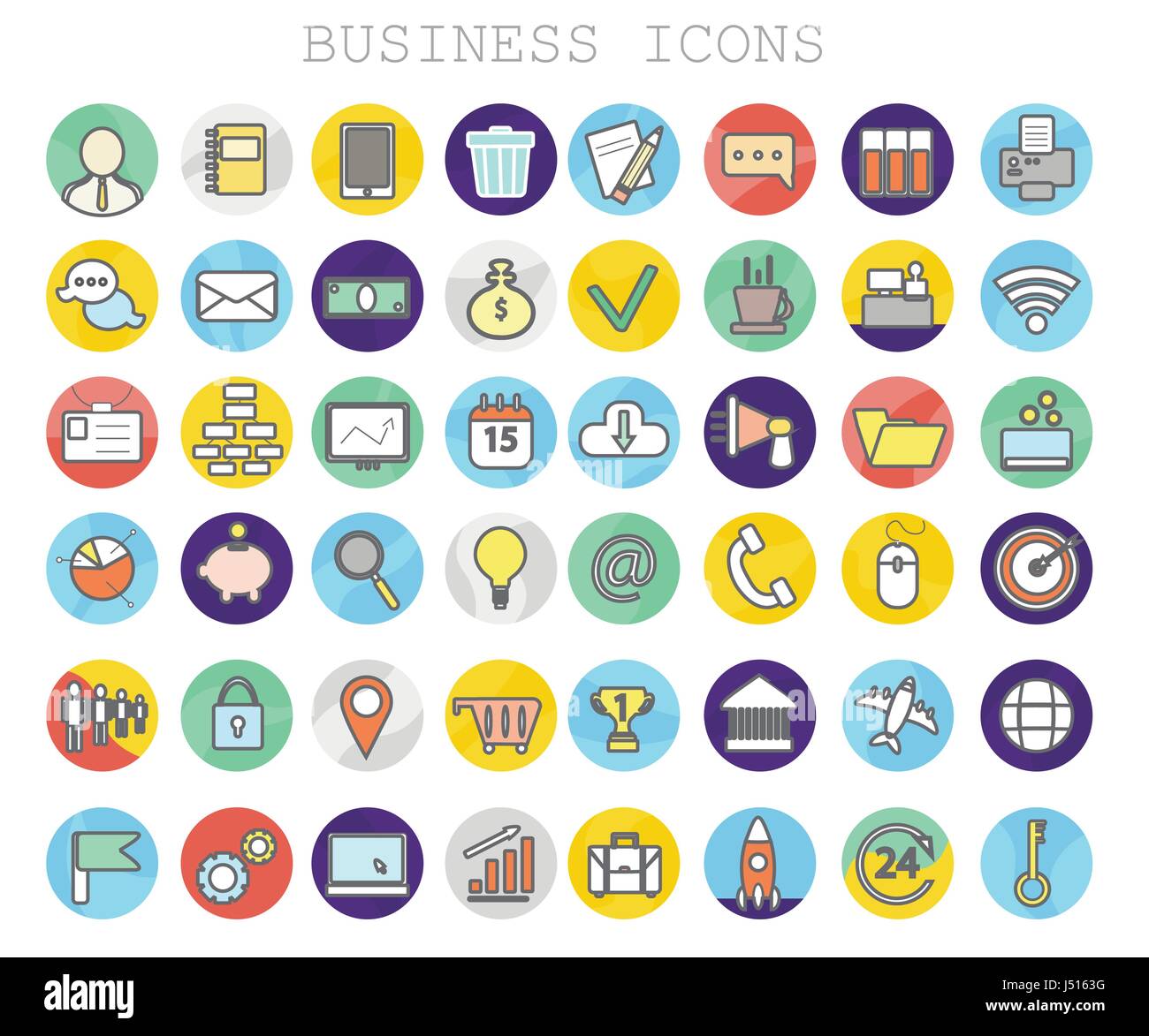 Business statistics outline icons Stock Vector Images - Alamy