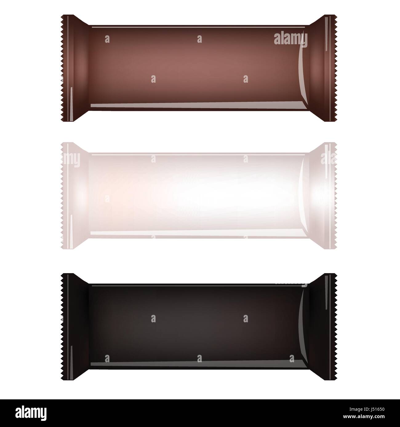 Brown, White and Black Blank Food Packaging For Biscuit, Wafer ...