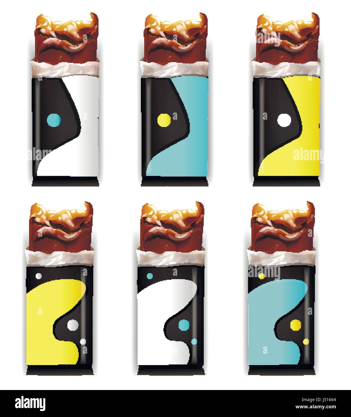 Vector Blank Food Packaging For Biscuit, Wafer, Crackers, Sweets ...