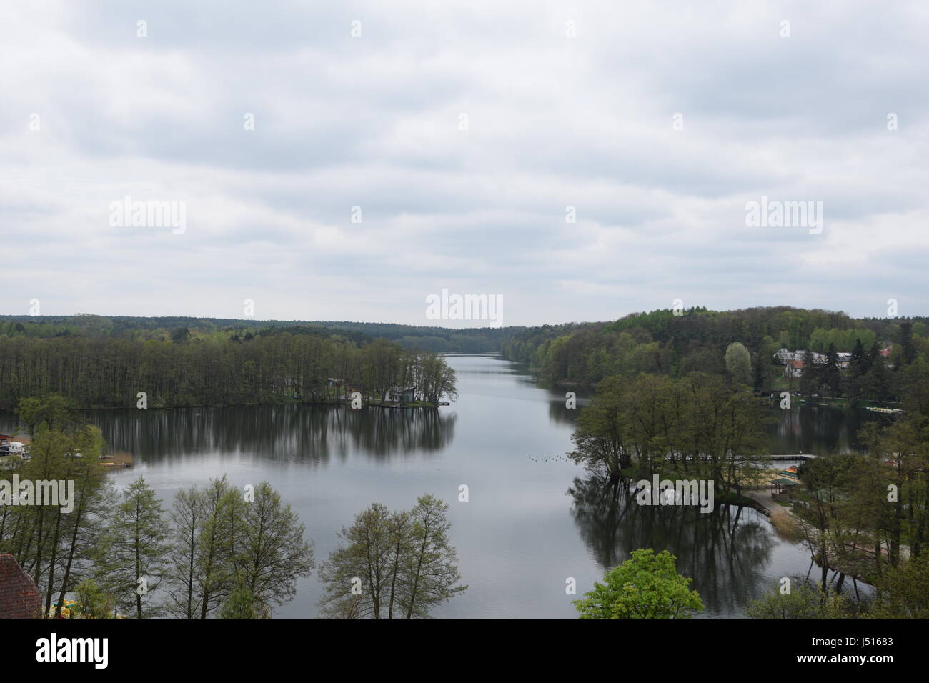 View of the Lagowskie lake in Lagow Lubusz voivodeship Poland Stock ...