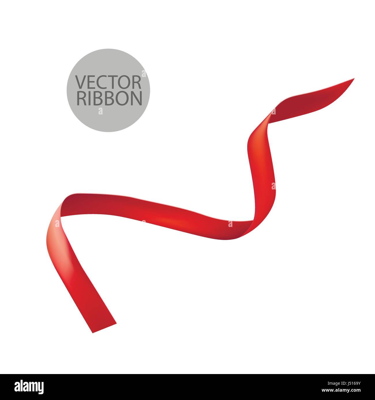 Curved red wavy ribbon Stock Vector Images - Alamy