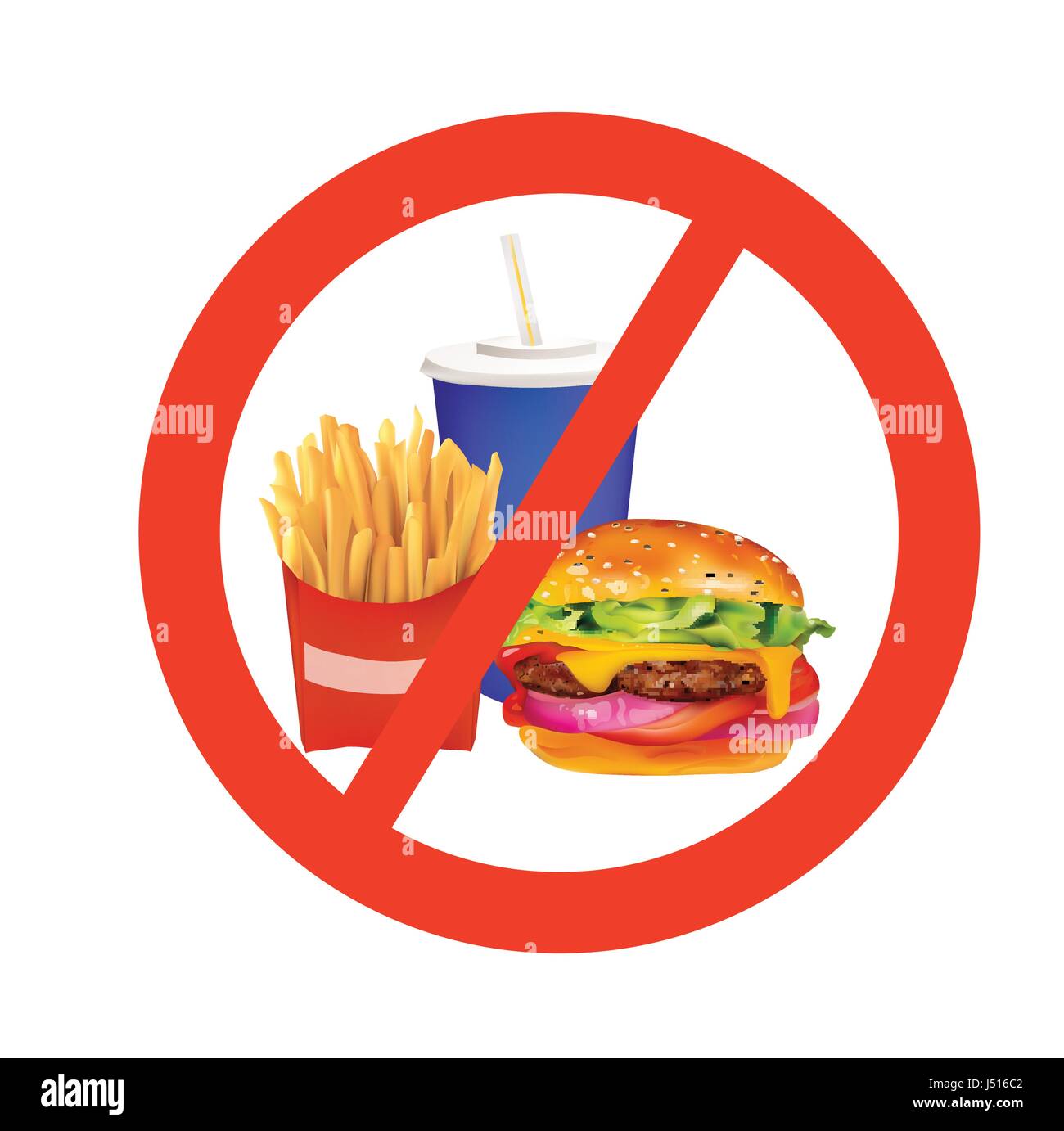 No Junk Food Sign