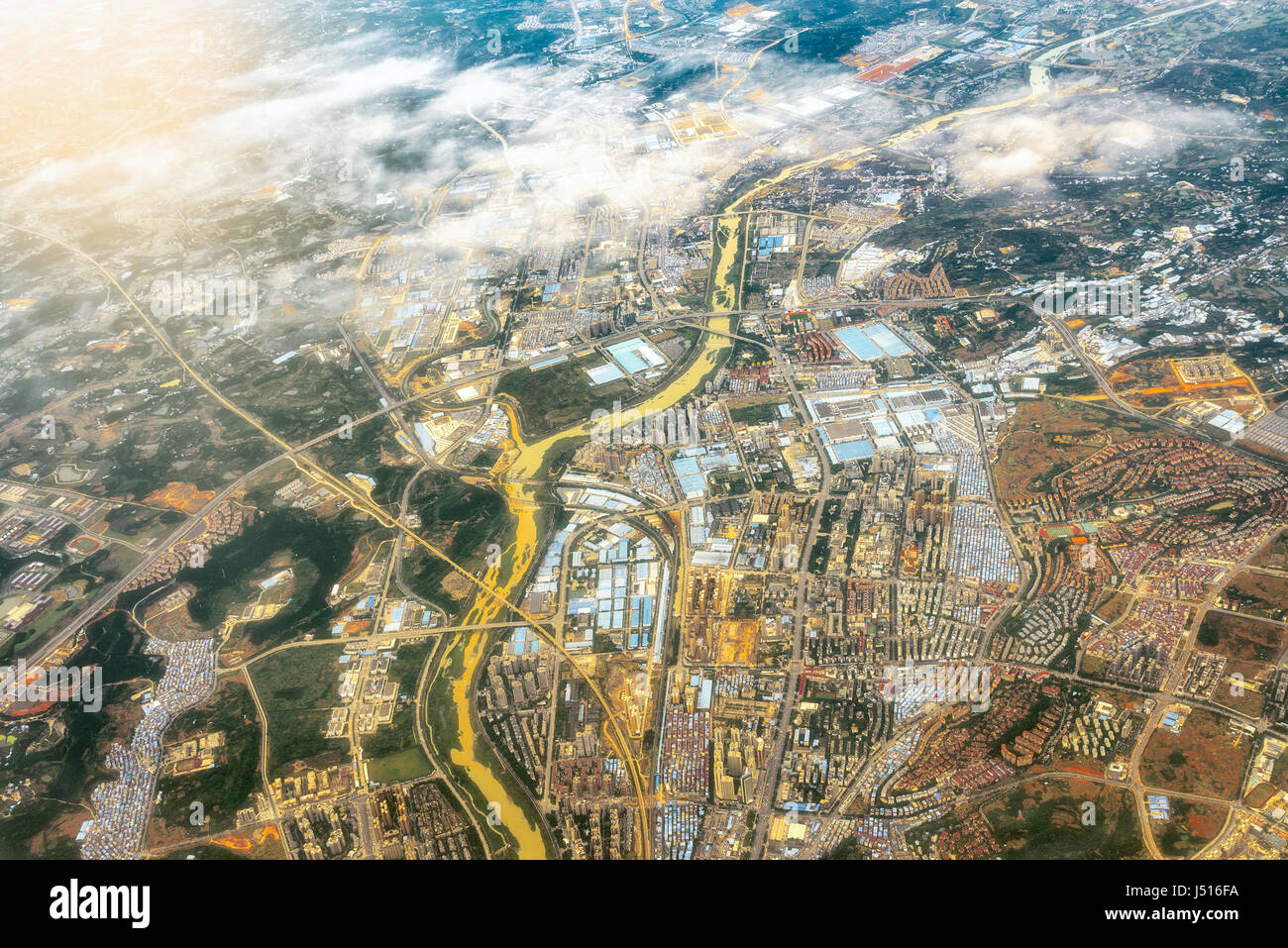 Chengdu aerial hi-res stock photography and images - Alamy