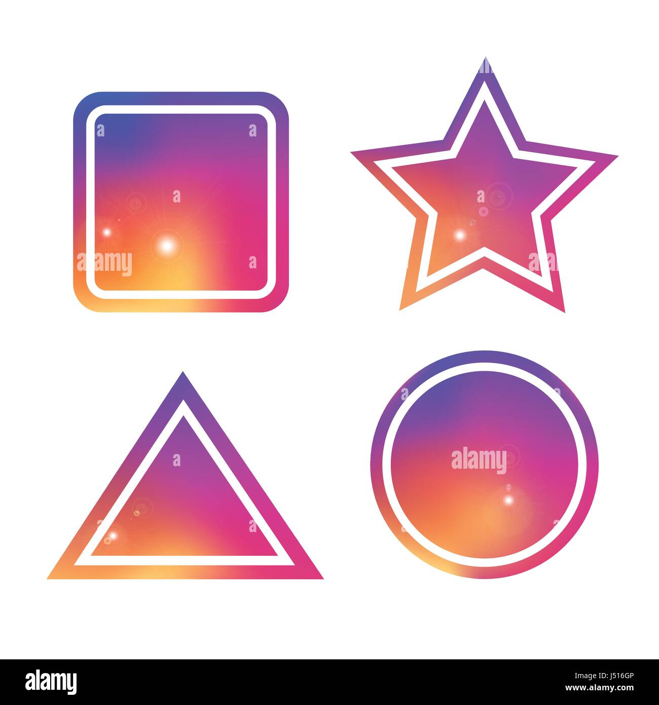Colourful Shapes Set. Vector Background, Backdrop and Design Element ...
