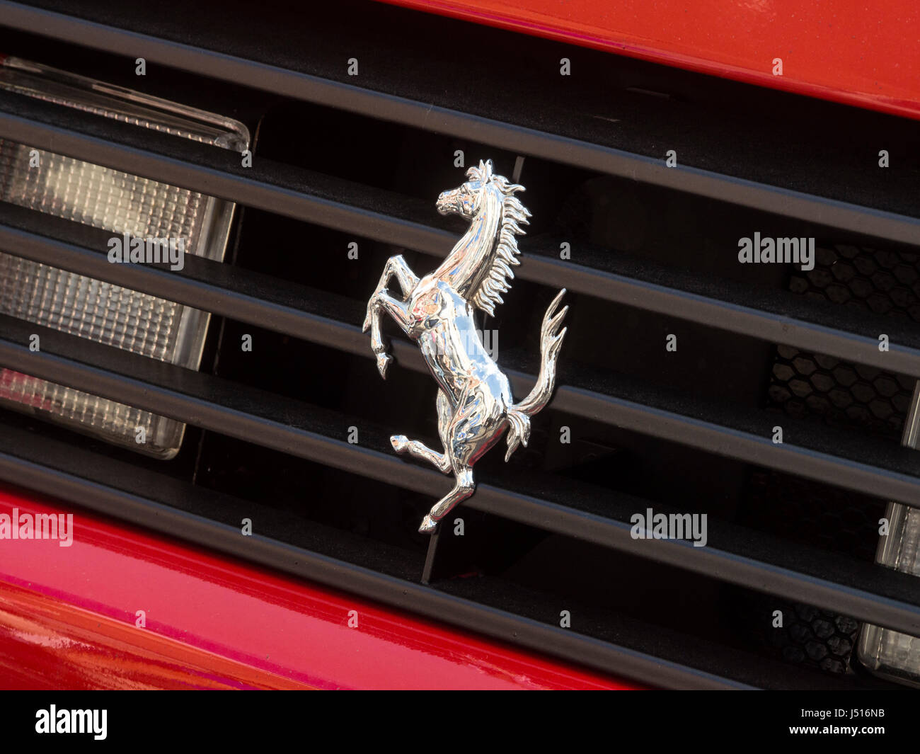 Red Ferrari 348 tb details Stock Photo - Alamy