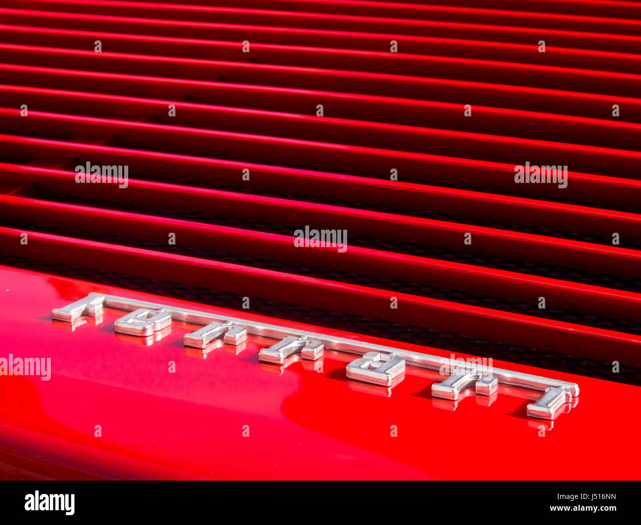 Red Ferrari 348 tb details Stock Photo - Alamy