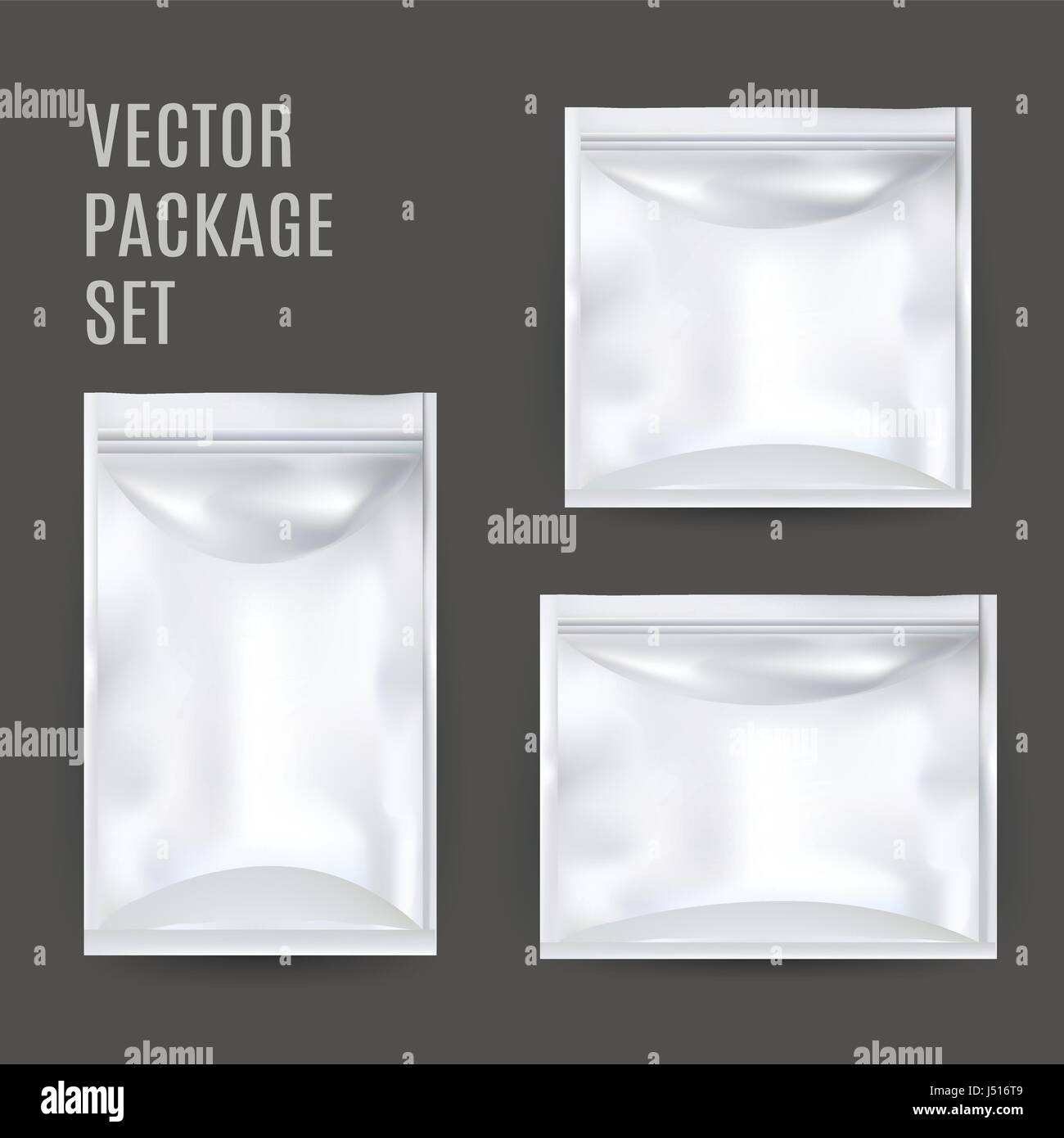 White Blank Foil Food Snack Sachet Bag Packaging For Coffee, Salt ...