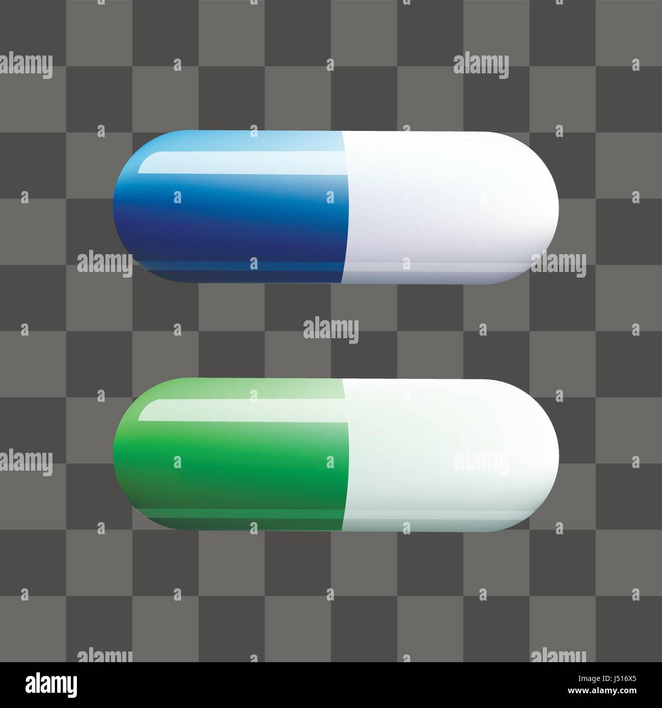 Colorful Medicine Pills and Capsules. Vector Set. Isolated Objects ...