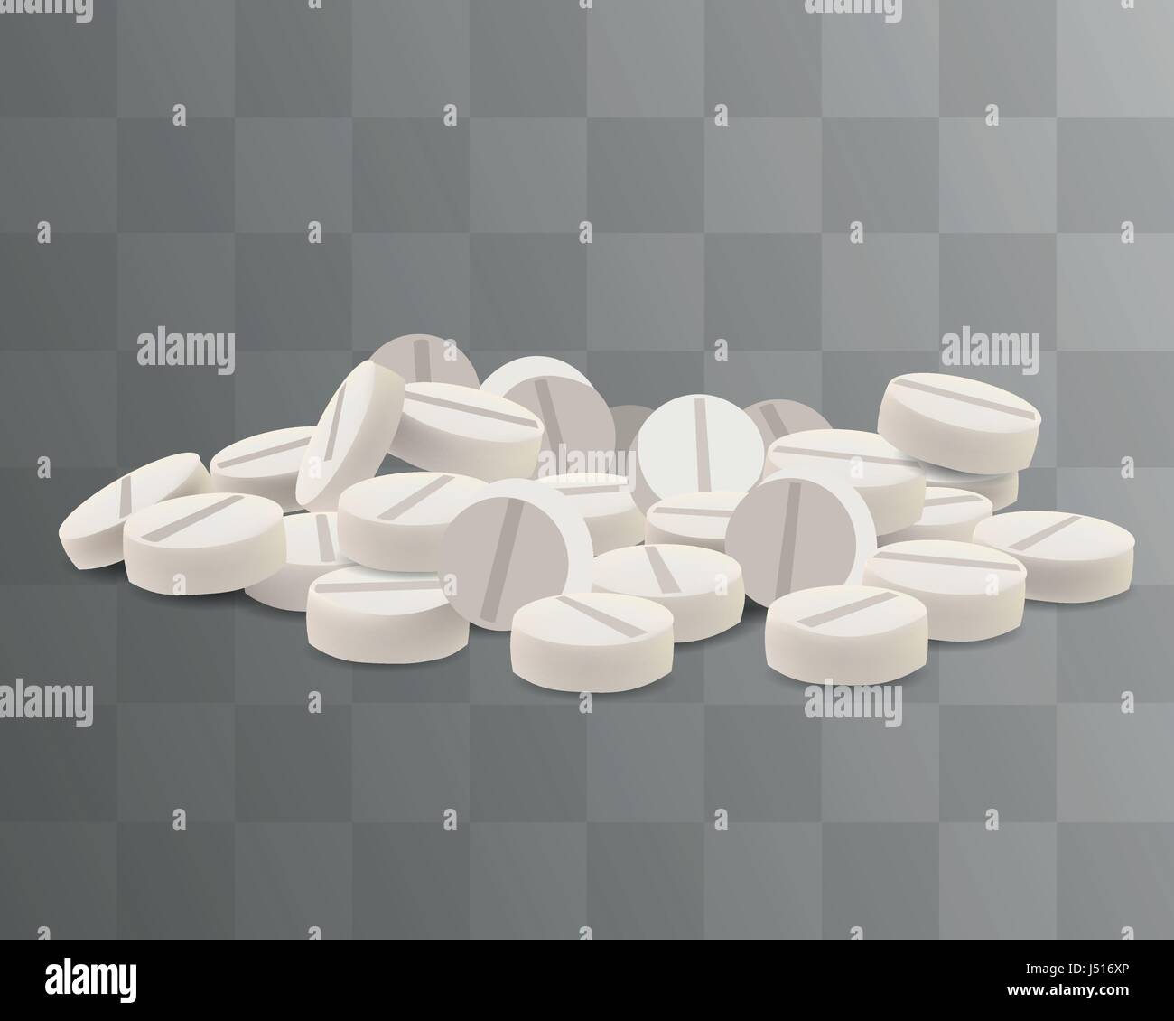 Vector White Pills. Isolated on Transparent Background Stock Vector ...