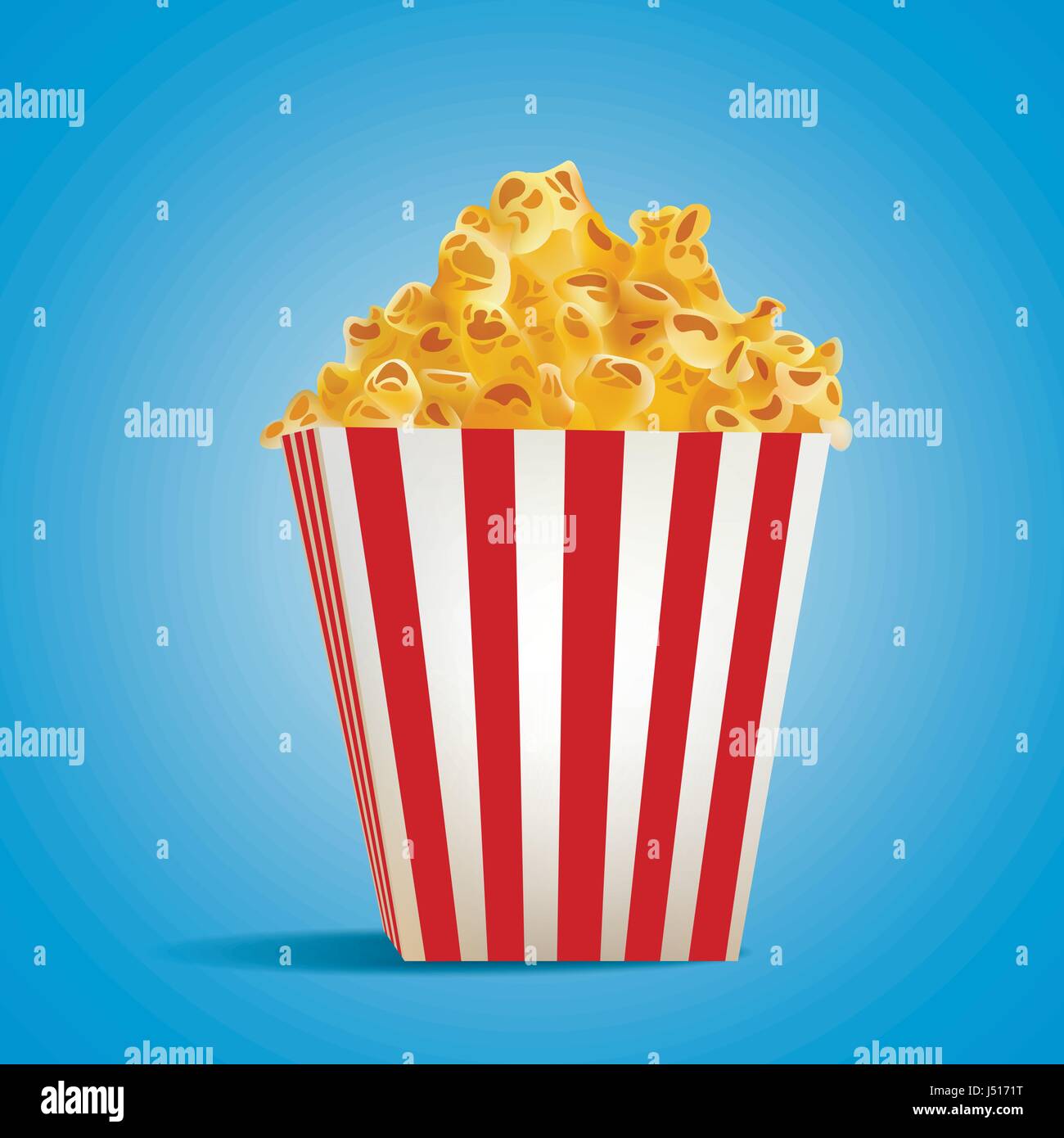 Popcorn in striped paper Stock Vector Images - Alamy