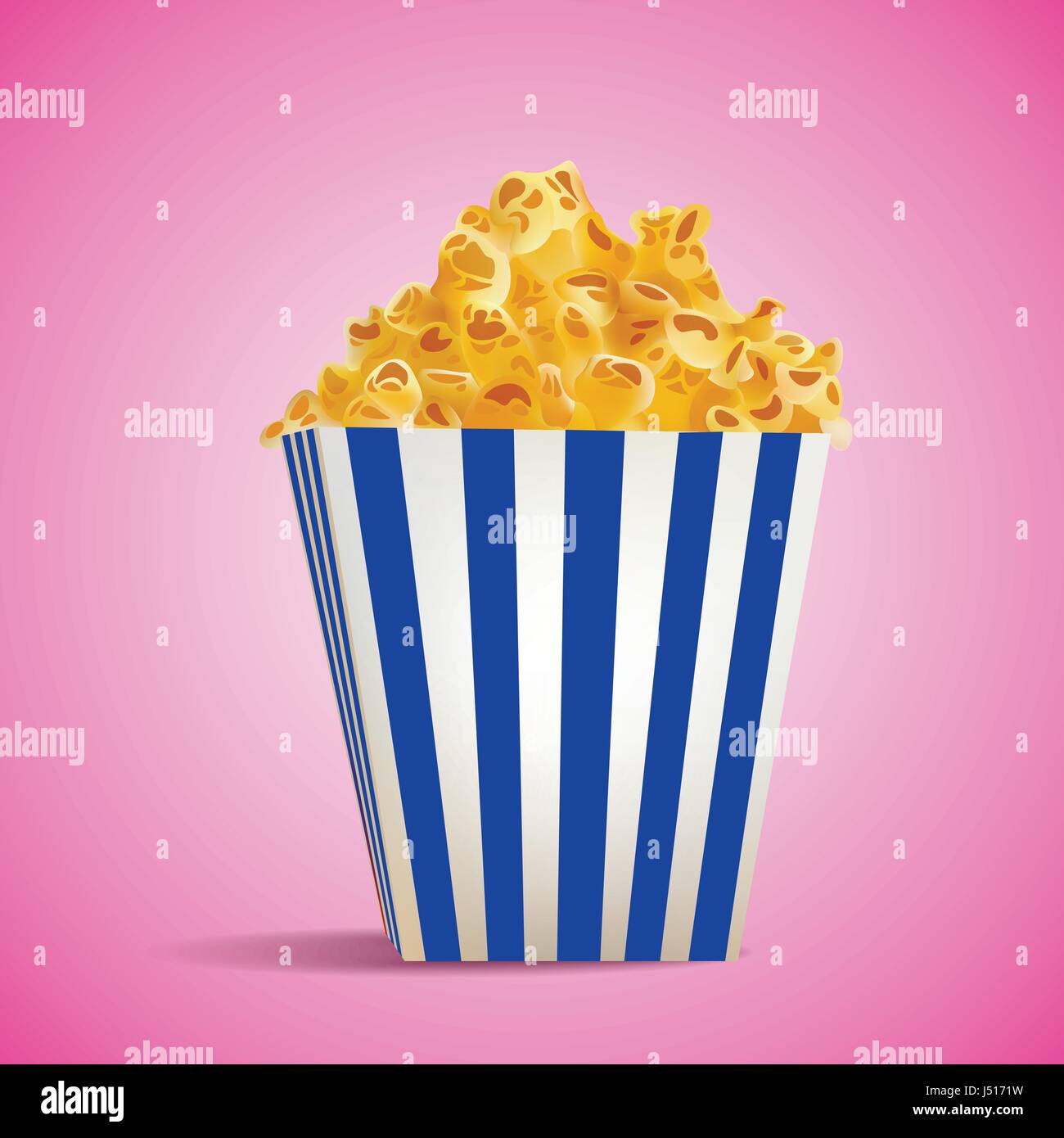 Popcorn in striped paper Stock Vector Images - Alamy